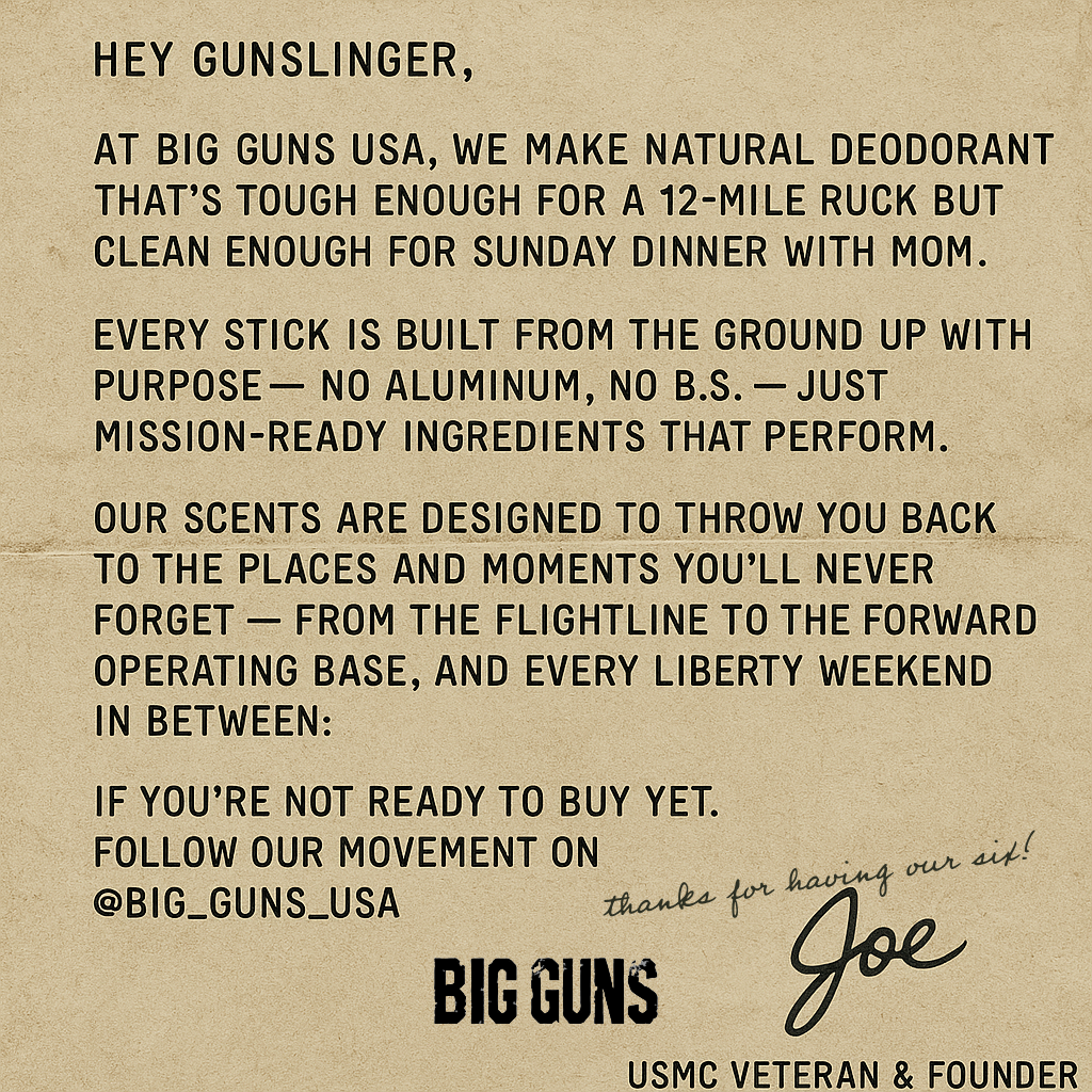 AFTERBURNER DEODORANT – BIG GUNS USA, LLC